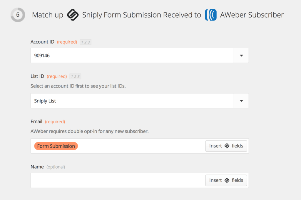 AWeber + Sniply Integration